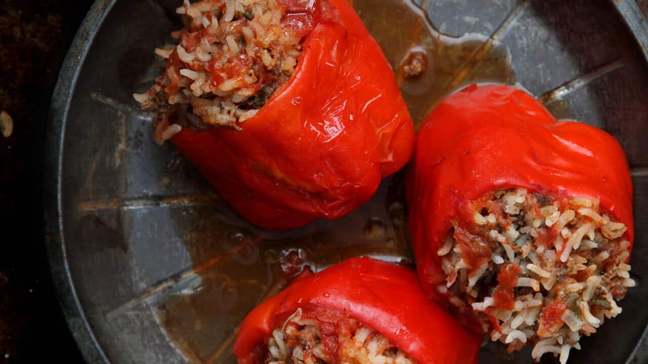Stuffed capsicums recipe | SBS Food