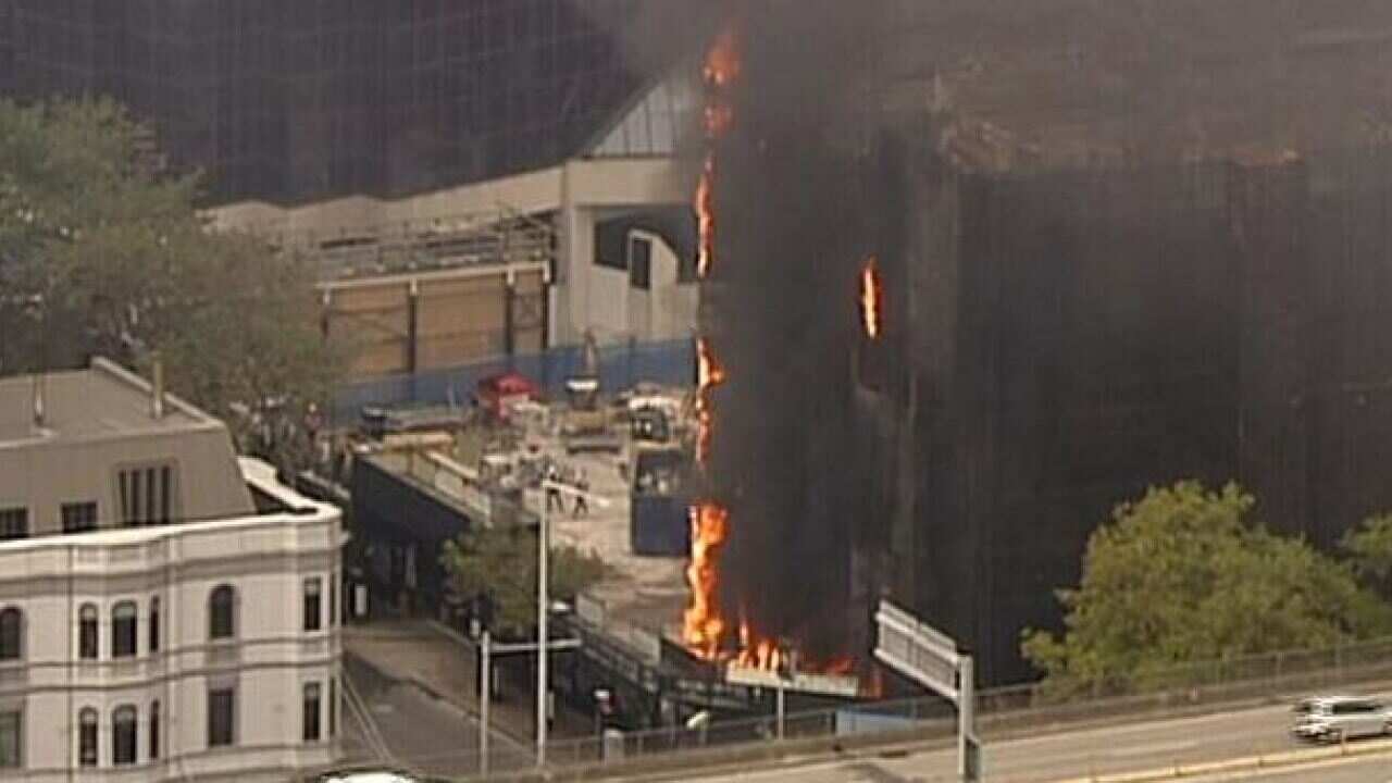 Trains delayed after building fire near Sydney's Circular Quay | SBS News